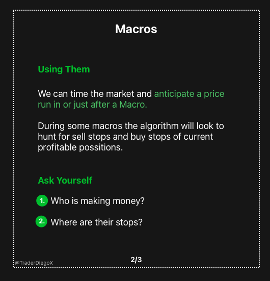 Quick guide to understanding Macros: - Thread from Trader Diego @TraderDiegoX - Rattibha