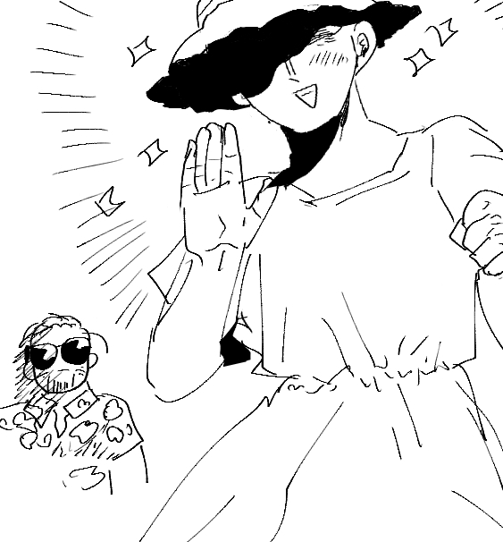 「白いワンピを着るユウサクさん 」うみぶんの漫画