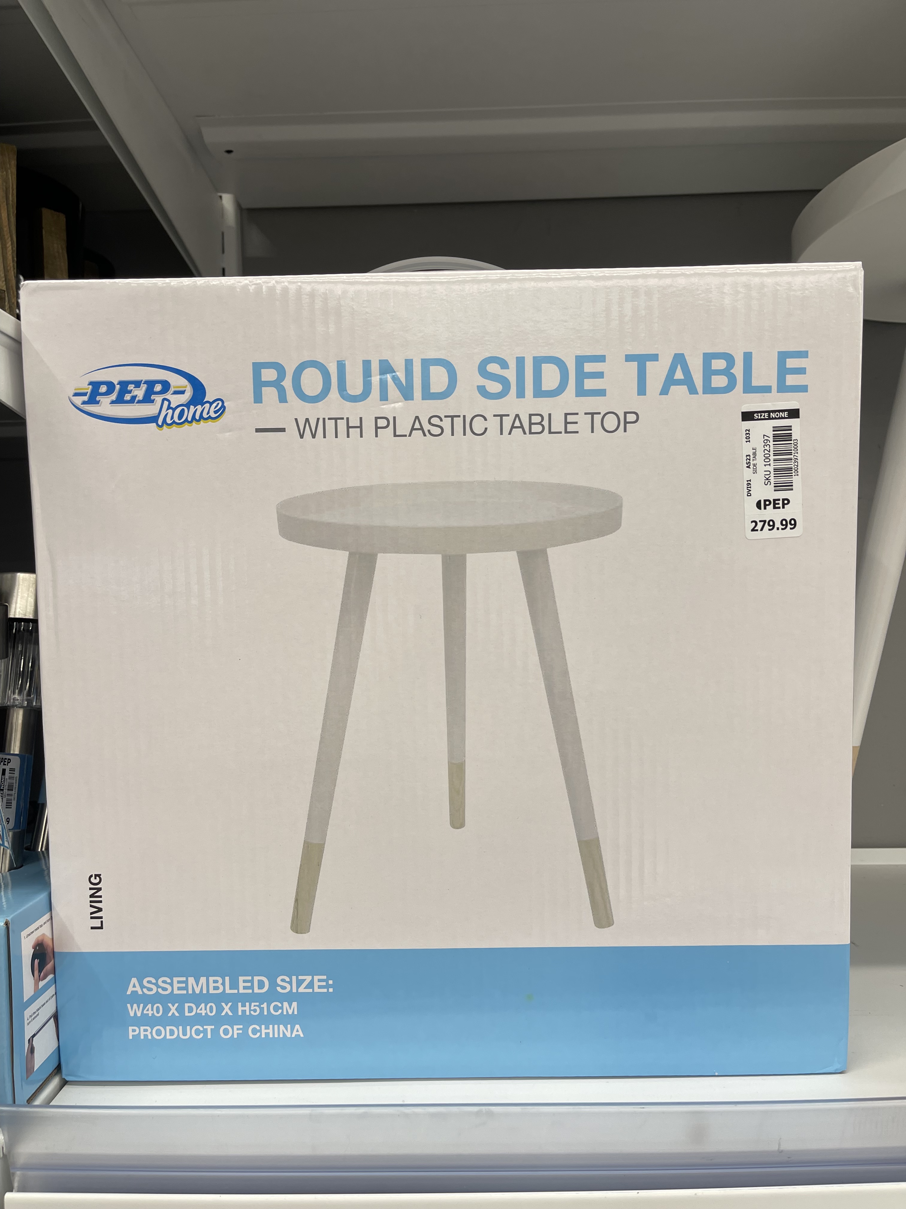 DROPD on X White round side table with plastic top from PEPstores SA Home for only R279.99. Store Location Fourways Mall dropd pephomefinds pephome homedecor homeimprovement https t FYYo0IxZzz X