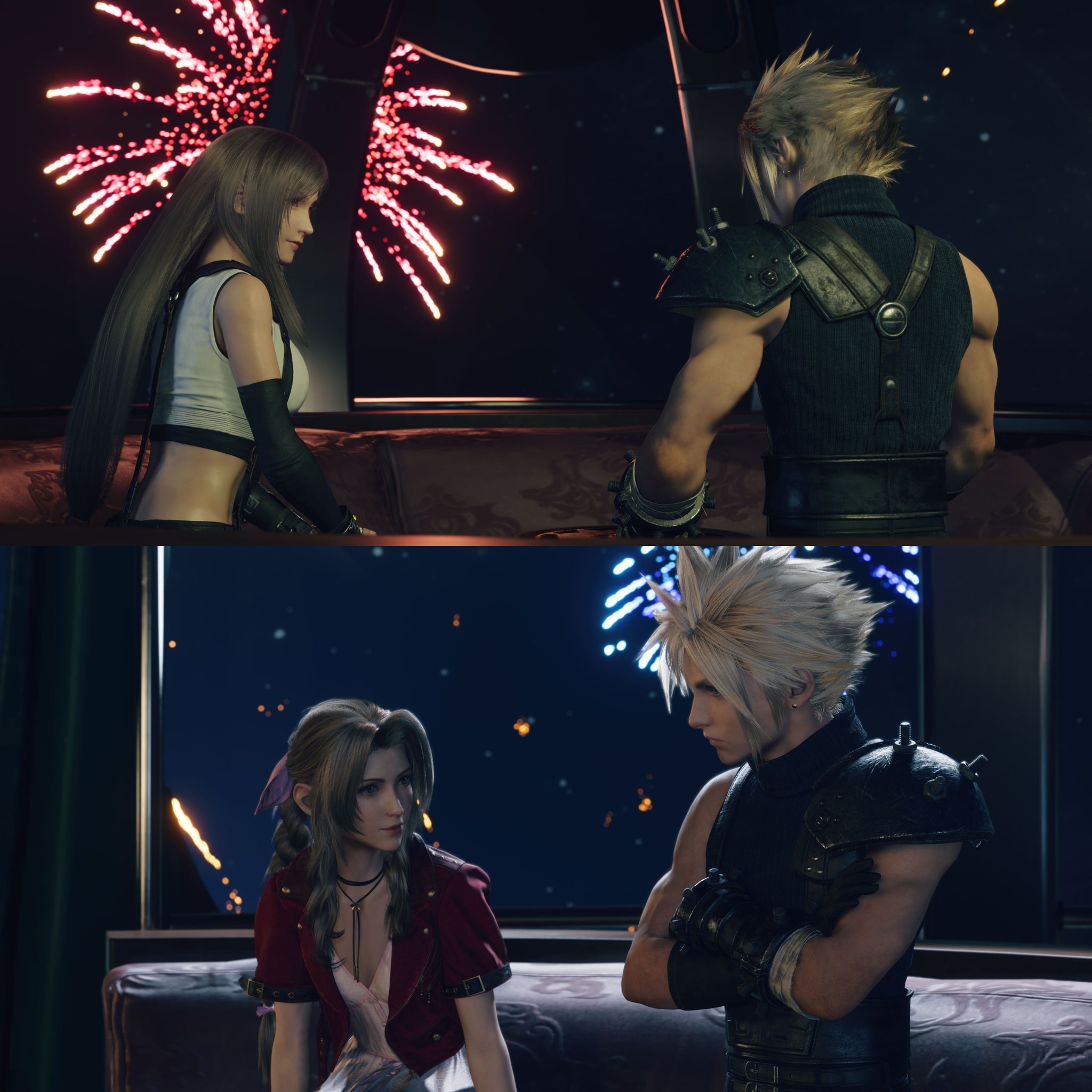 Final Fantasy Aerith And Cloud Kiss