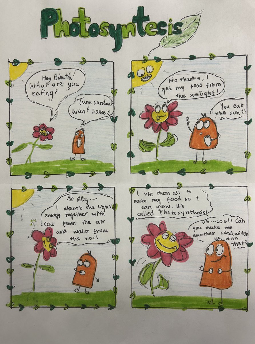 Photosynthesis Comic Strip Assignment