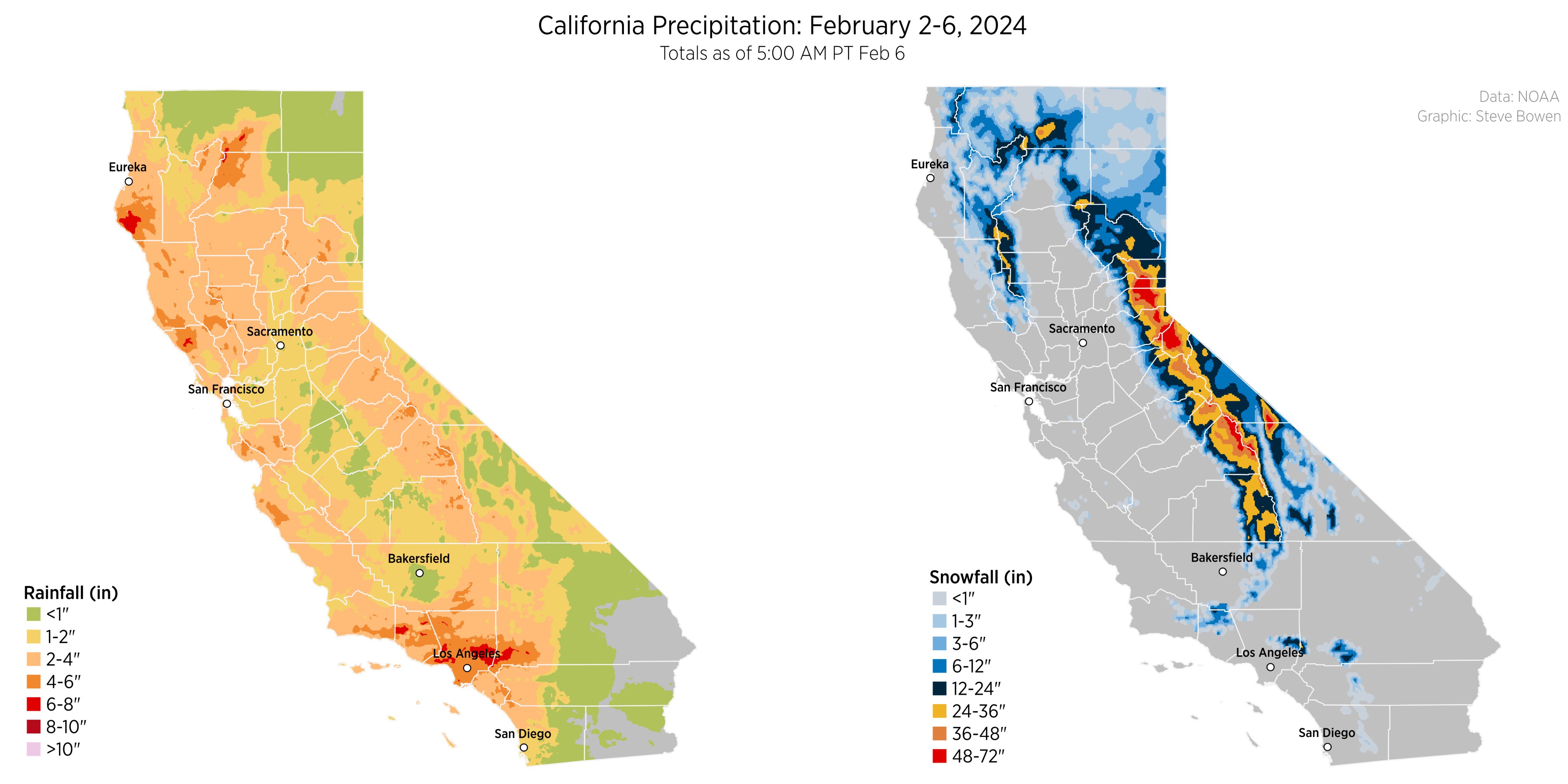 Precipitation Map California