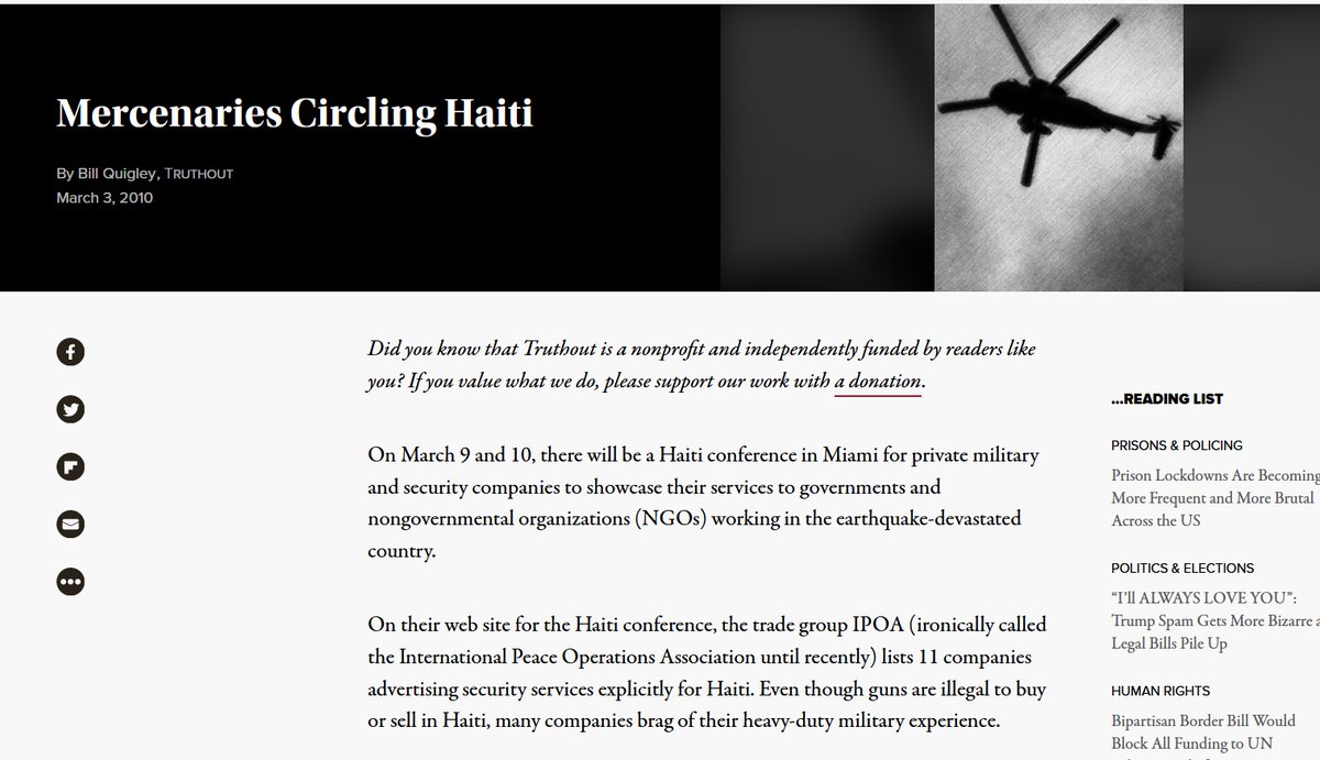 Fyi, Blackwater is now known as Academi. Apollo Management owns ...