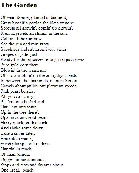 Shel Silverstein Colors Poem