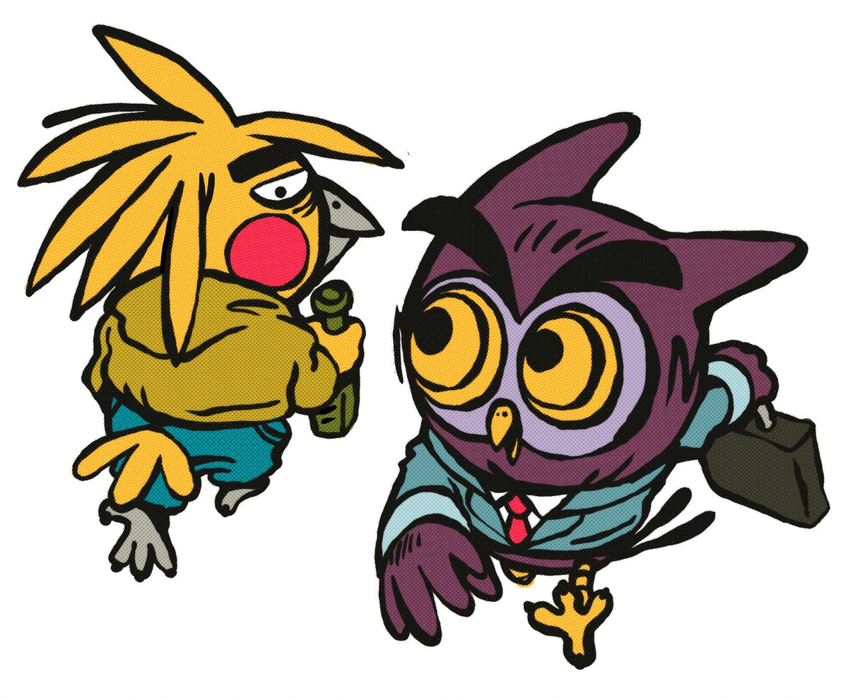 「Night bird and Early owl. 」|🌴Alex🌴のイラスト