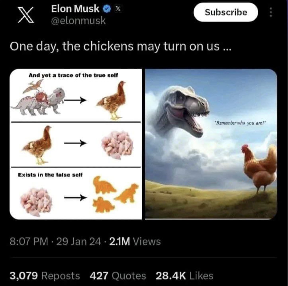T Rex Chicken Memes TradersApprentice على X: "#CCC #coconutchicken