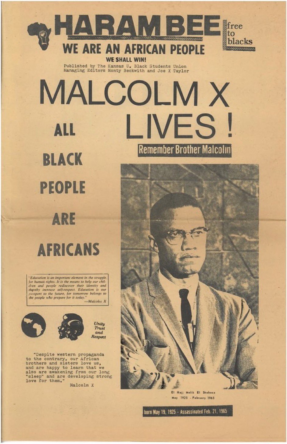 Malcolm X Brothers And Sisters Ballot Or The Bullet (1964) By