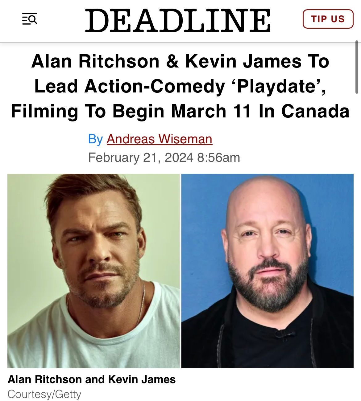 Kevin James Buff James McAvoy Shows Off His Bulging Biceps In A Grey