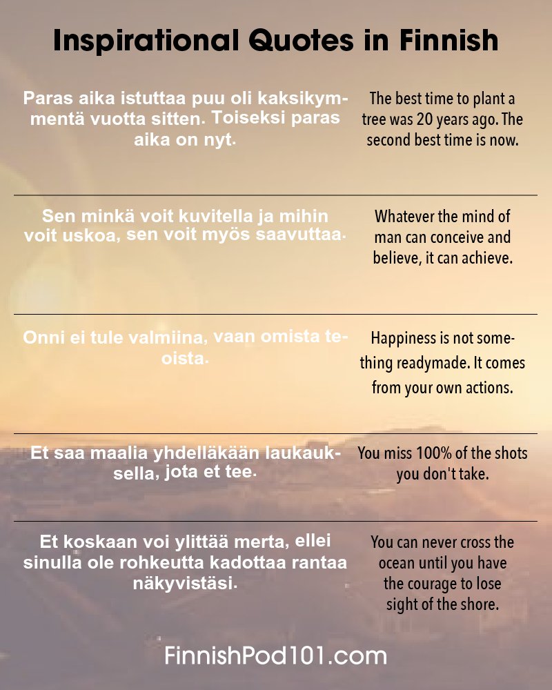 Finnish Quotes FINNISH PROVERB