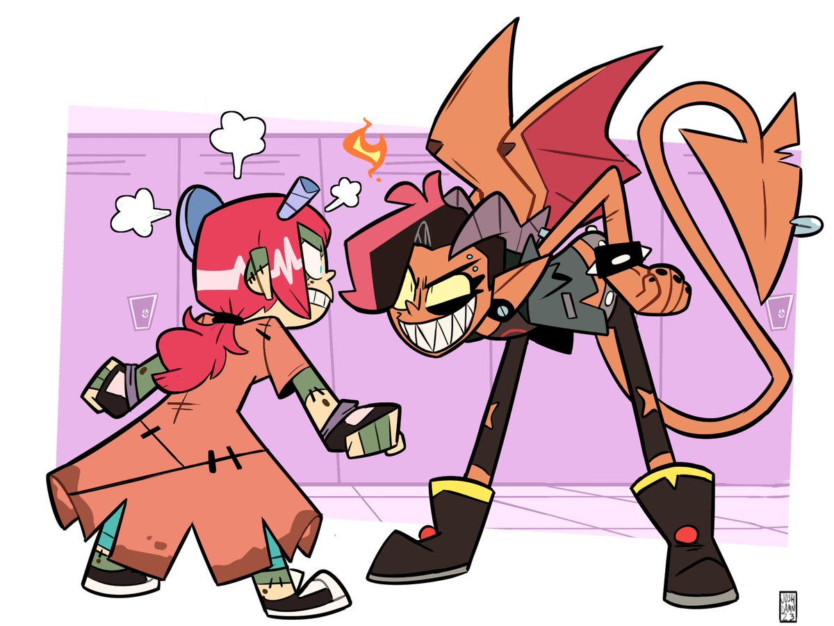 「Shelley vs Azra (also known as Short vs 」|JoshDAMN 2023のイラスト