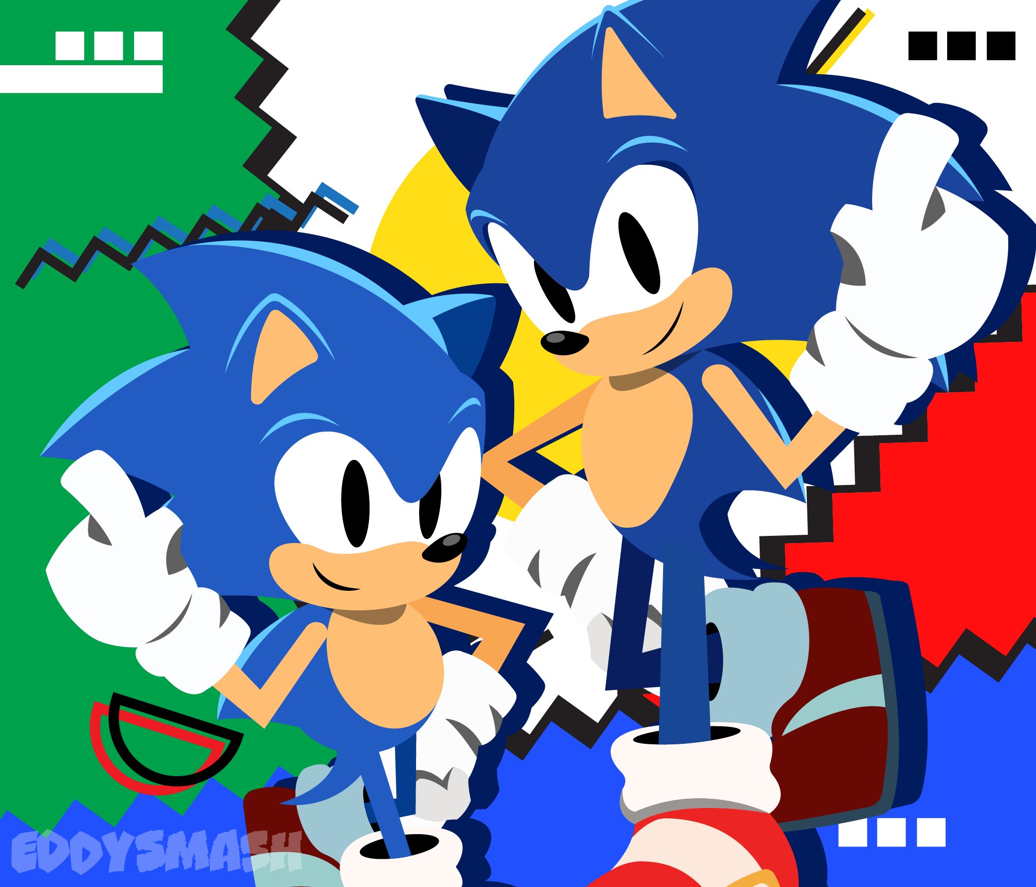 Retro Sonic Characters Sonic The Hedgehog Figurine Collection From