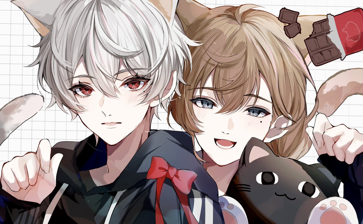 葛葉(にじさんじゲーマーズ) 「#KuzuArt #かな絵 猫の日 」|じゃこめのイラスト