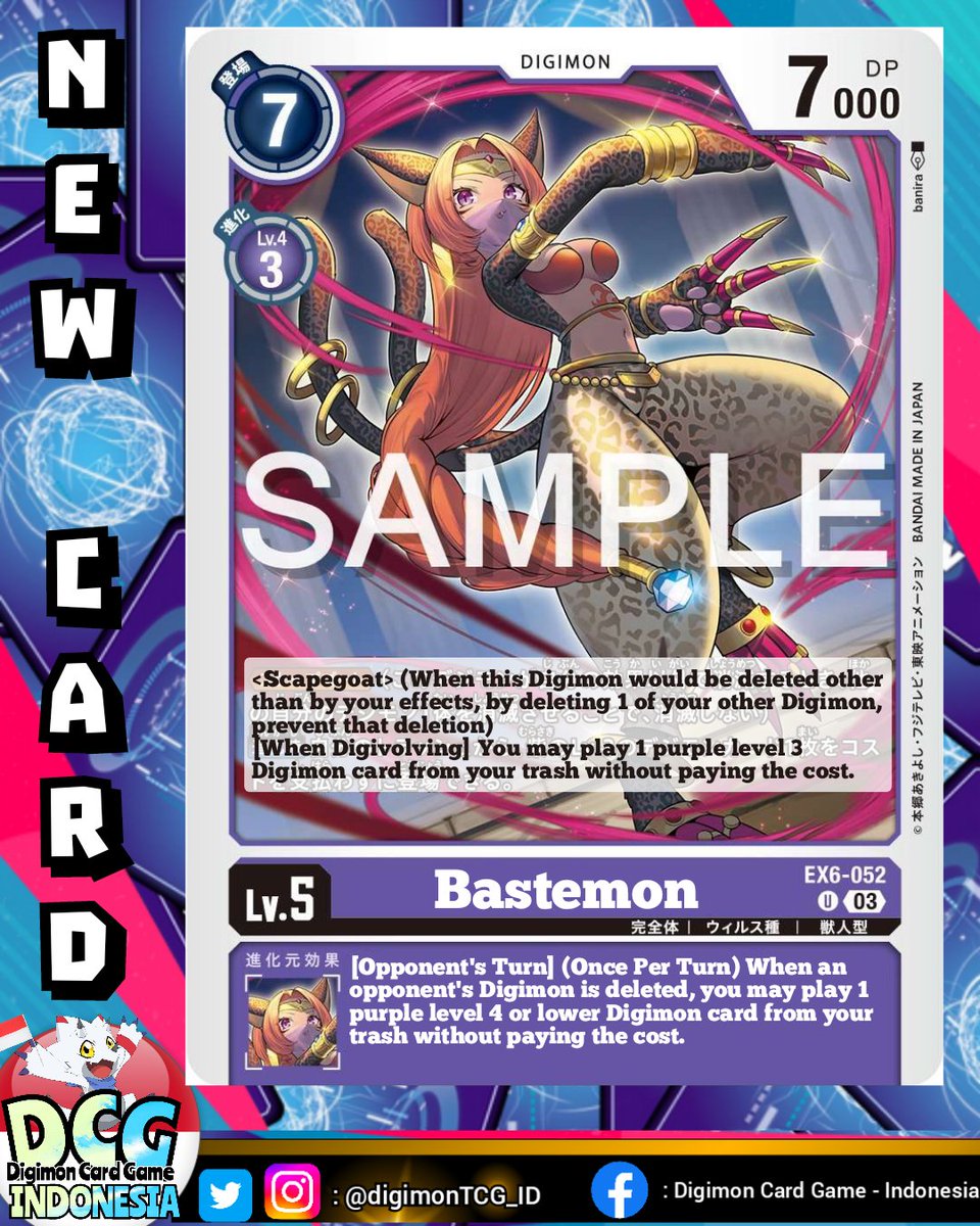 Digimon Bastemon DigimonTCGIndonesia On X: "A NEW CARD REVEAL EX6