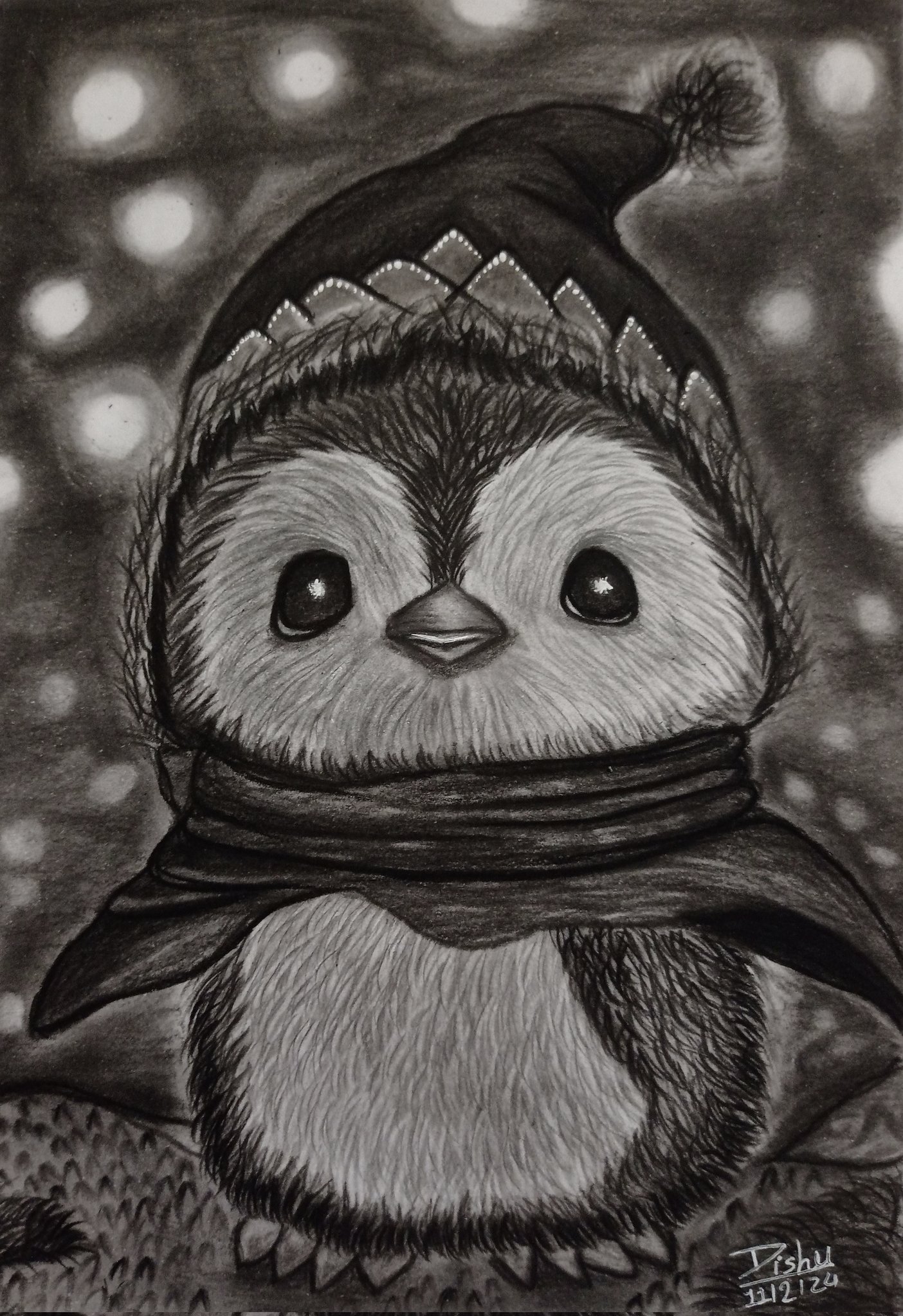 Penguin Drawing Let's Draw A Happy New Year Penguin! (2022) By Patty