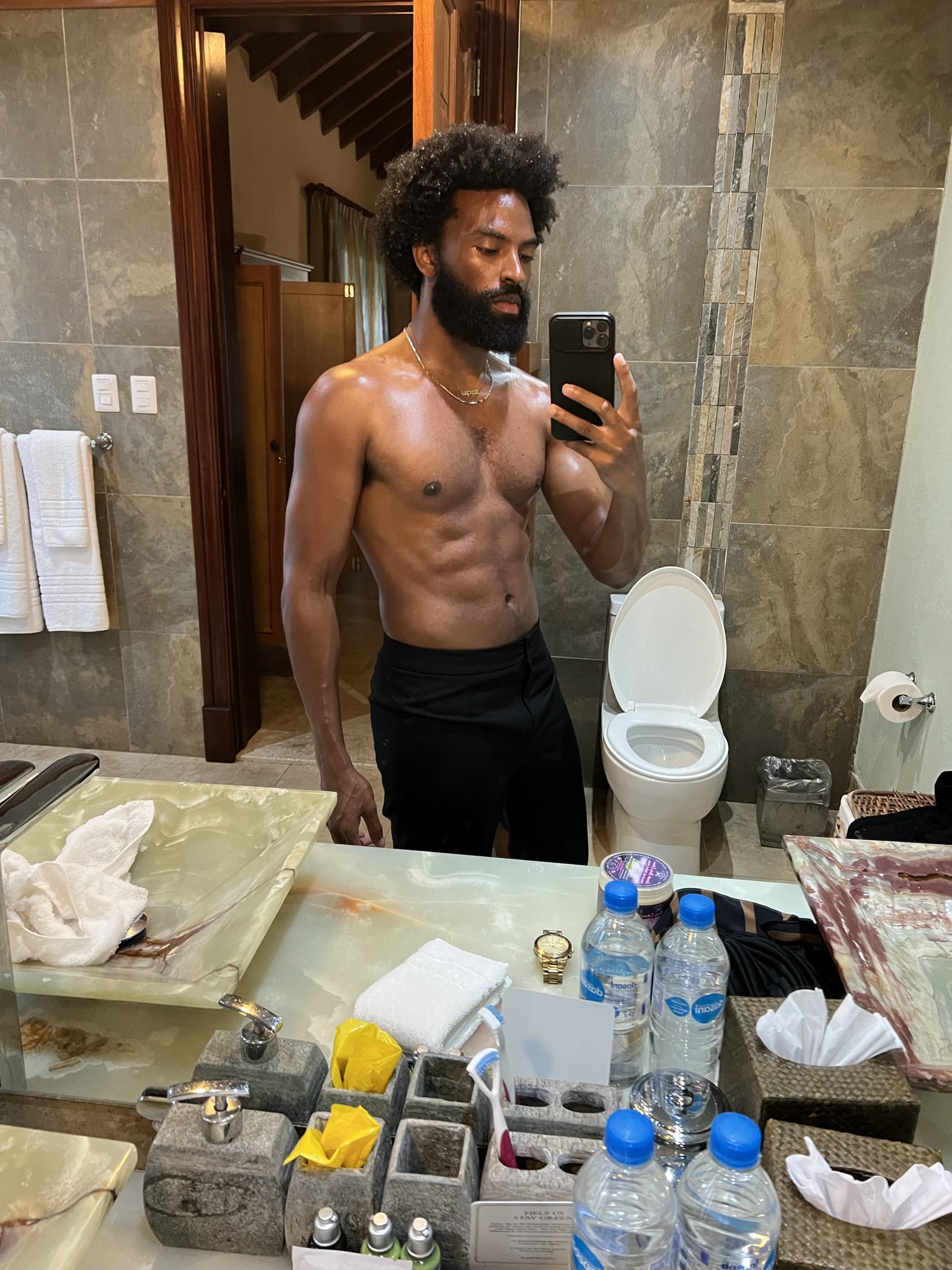 Usher With His Shirt Off