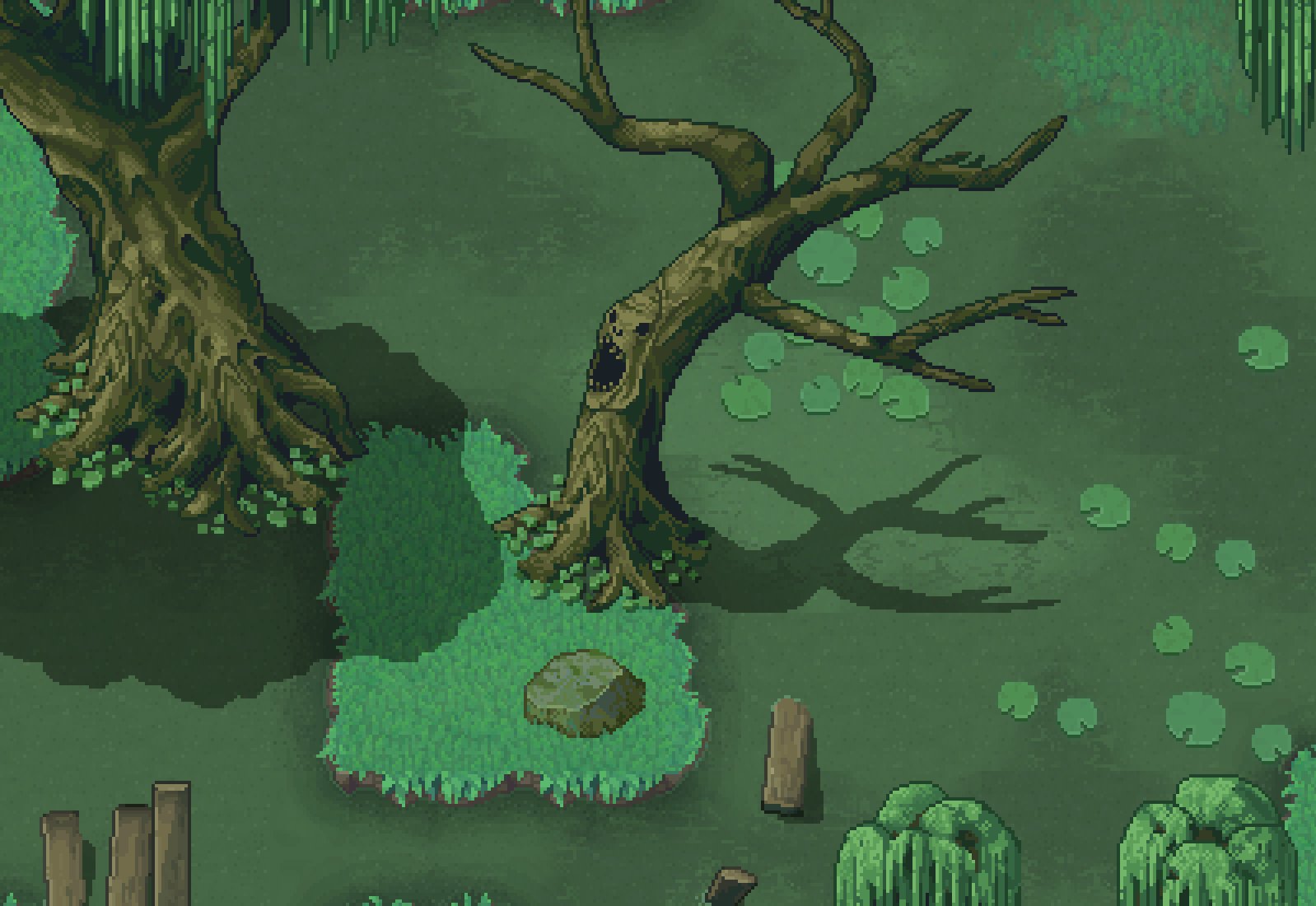 Swamp Scary Creepy Art