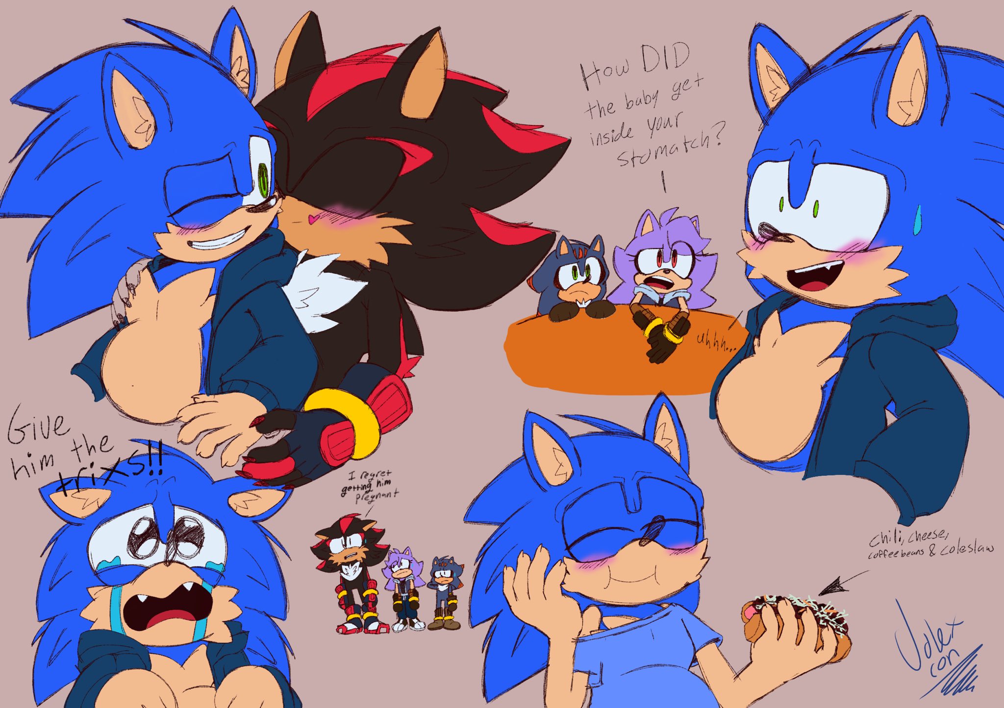 Pregnant Sonic Characters