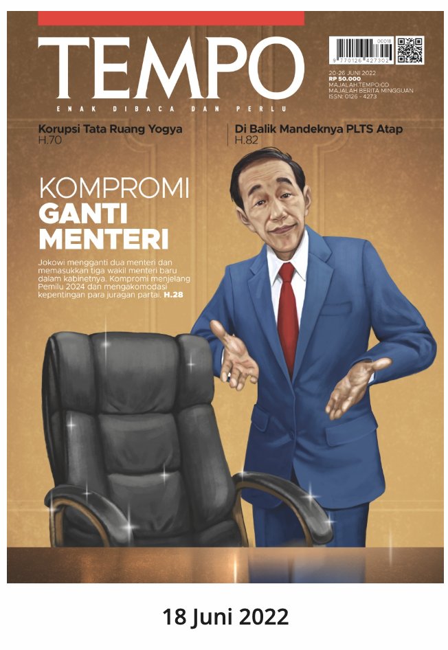 Sebagai hiburan masa tenang, dan sebagai persembahan untuk presiden ...
