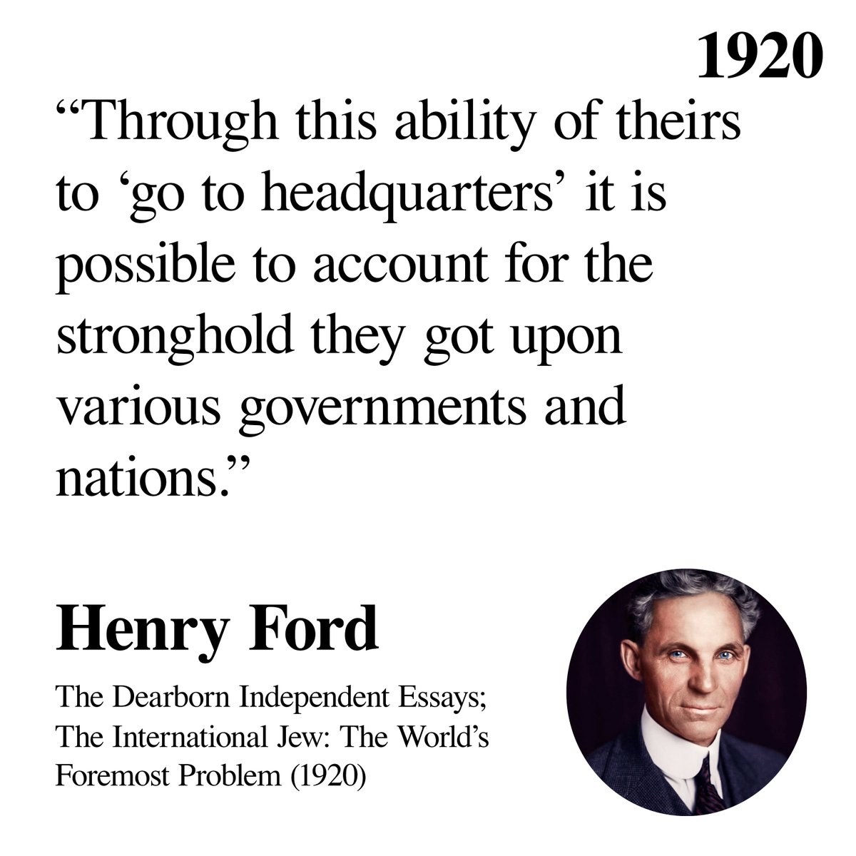 🚨 In 1920, Henry Ford published a series of essays entitled “The ...