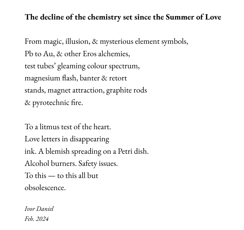 Chemistry Love Poems