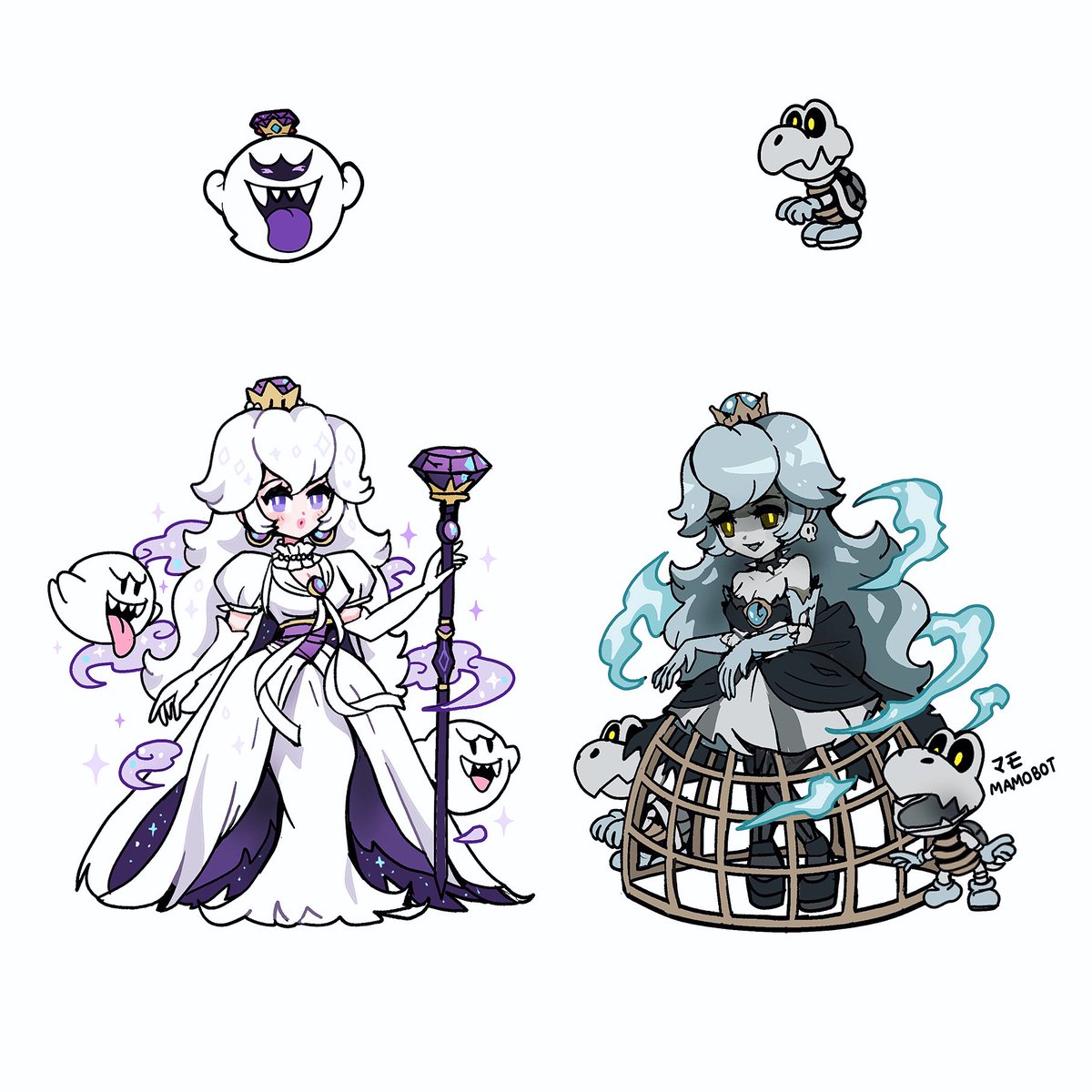 「queen boo // dry bonesette 」|Mamo マモのイラスト