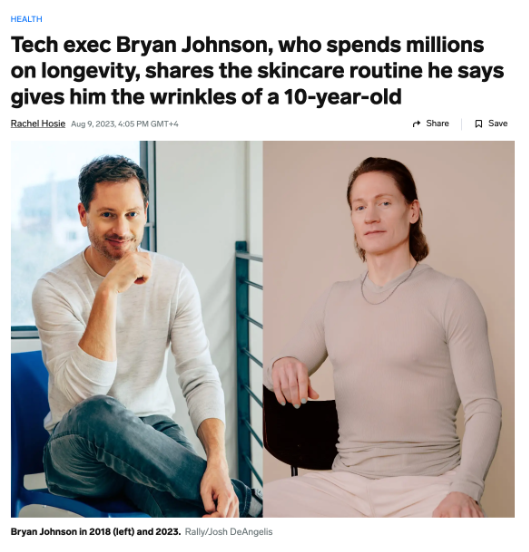Bryan Johnson spends $2 million a year to be 18 years old again. And he ...