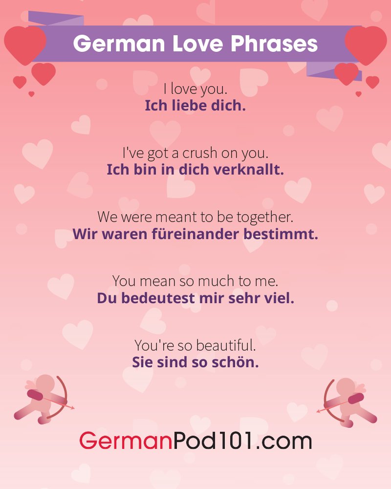 German Language Love Quotes I Love You In Different Languages List