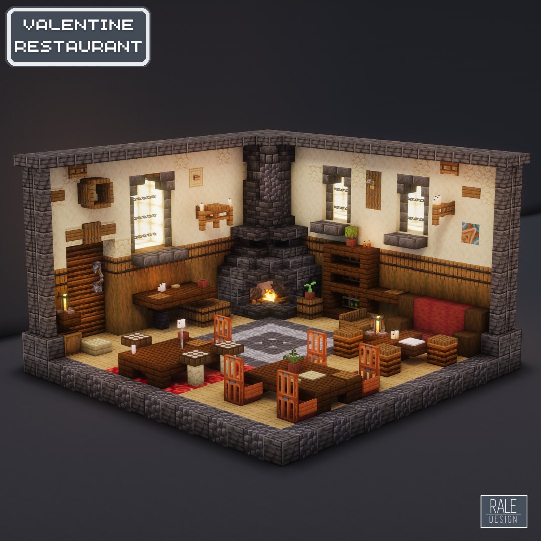 Minecraft Restaurant Blaupausen Minecraft Der Werbung Wird Ein