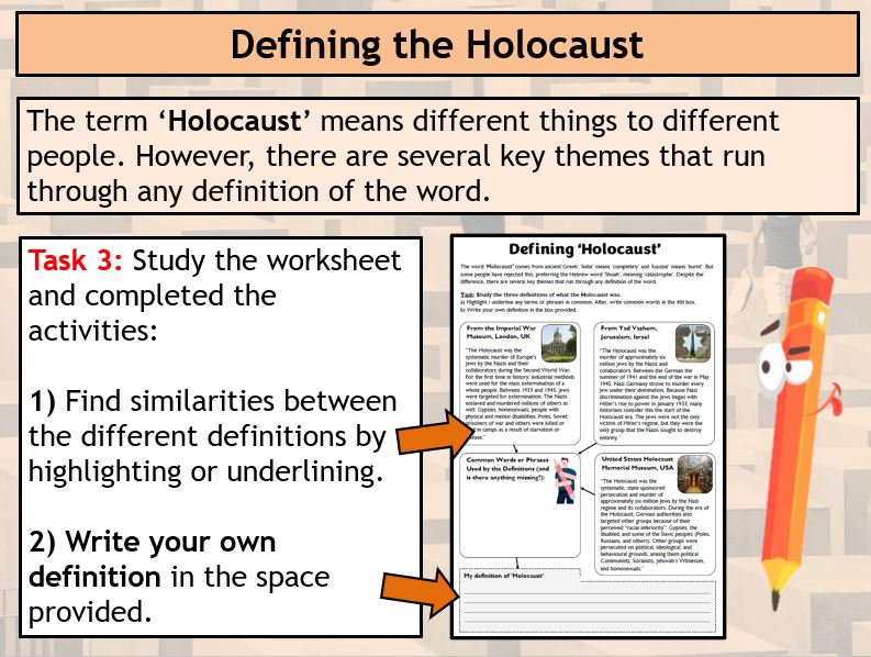 Holocaust Vocabulary Worksheet