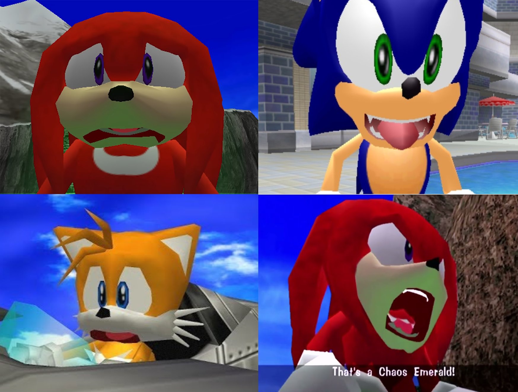 Sonic Adventure Faces 1999 ReSaurus Sonic Adventure Sonic The Hedgehog