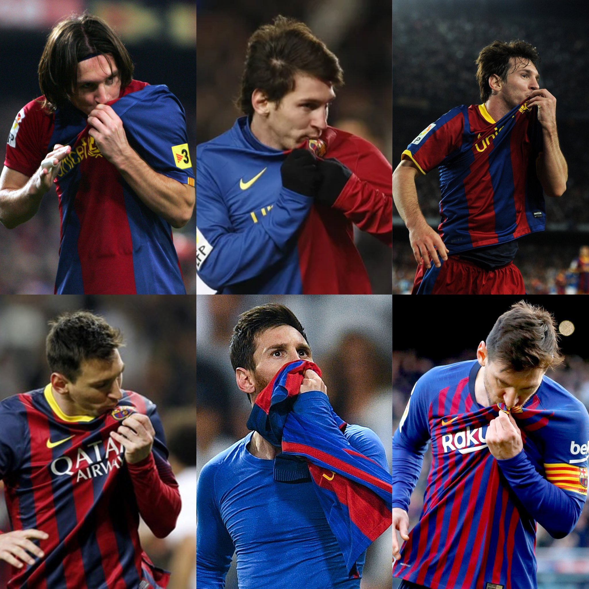 Messi Kissing Barcelona Logo