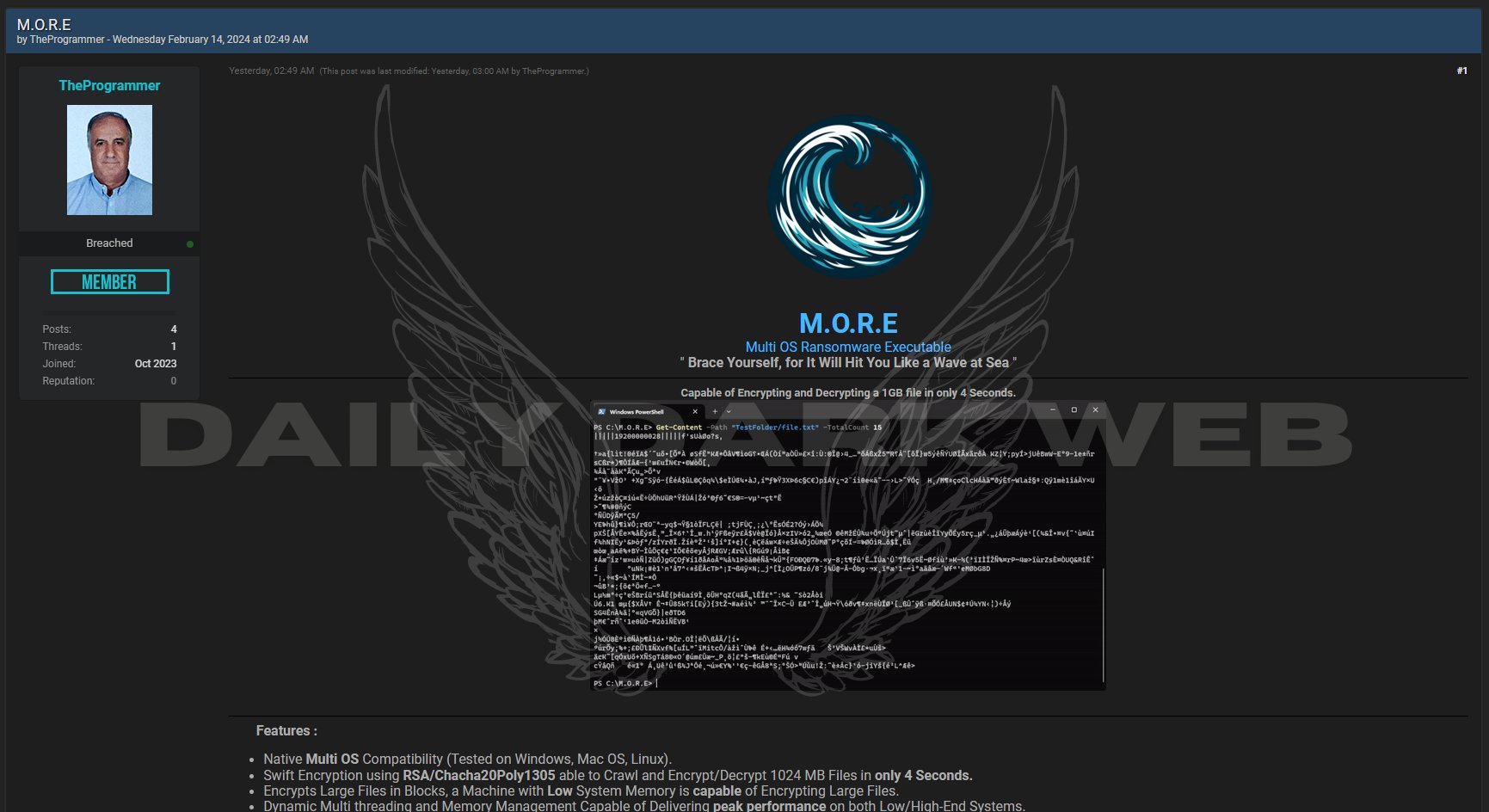 Multi OS Ransomware Executable: A New Dark Web Threat
