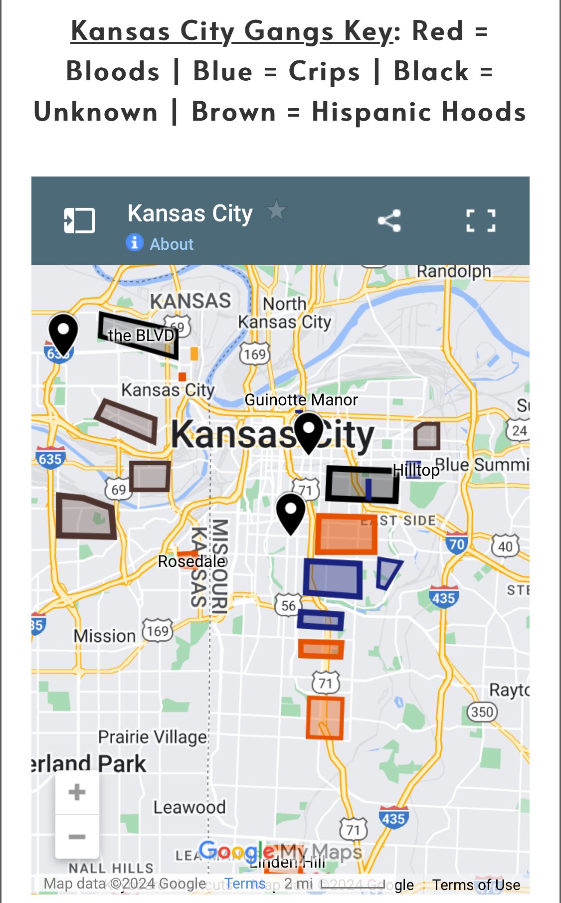 Kansas City Gangs Neighborhoods Kansas City, Missouri Wikipedia