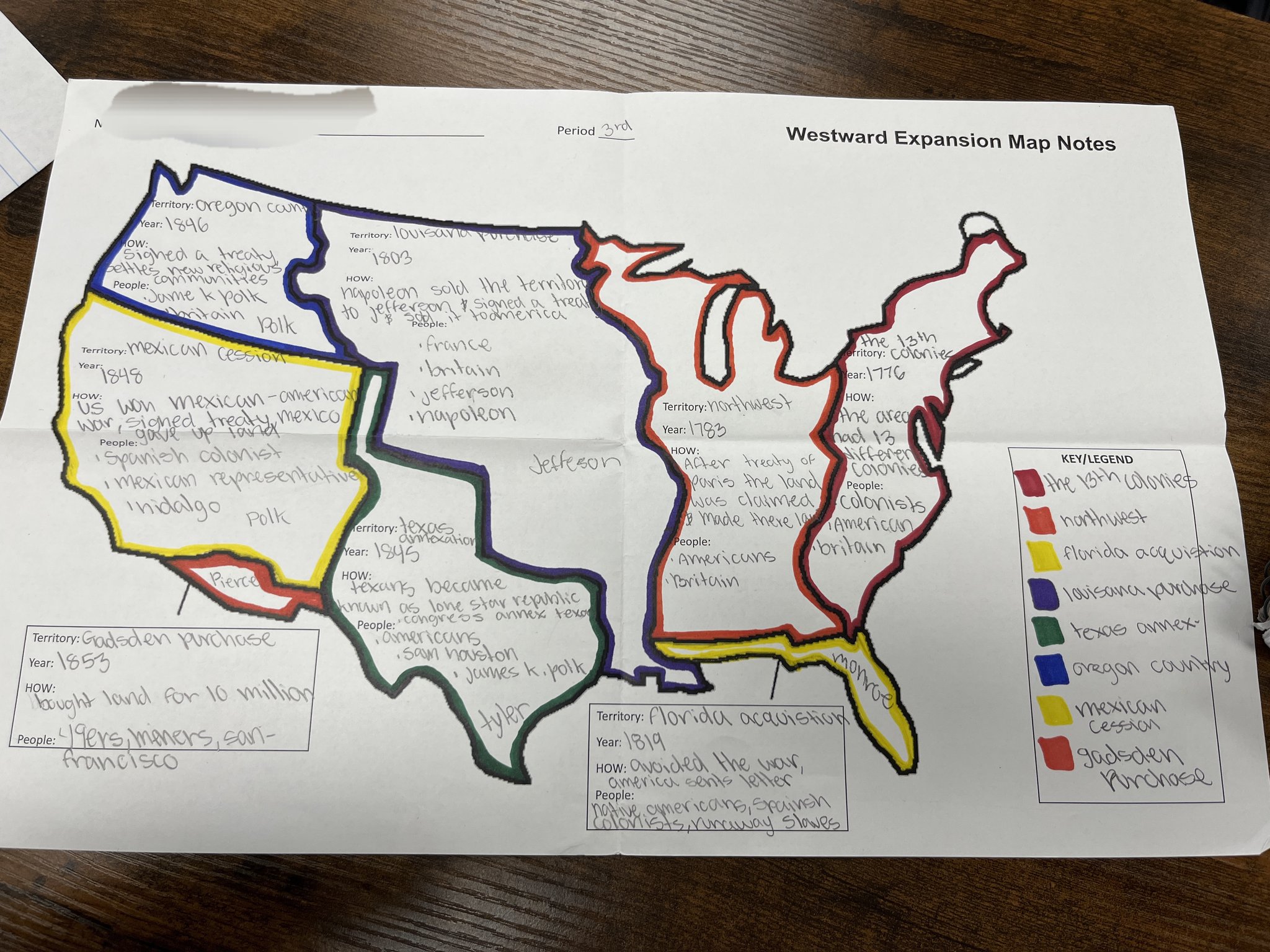 Manifest Destiny Map Worksheet The Great Nation Of Futurity”