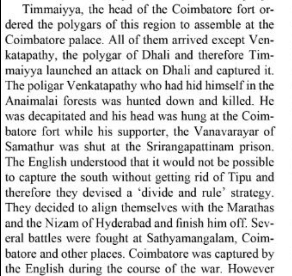 Madaiyan , a vokkaliga who is the chief of coimbatore under mysore king ...