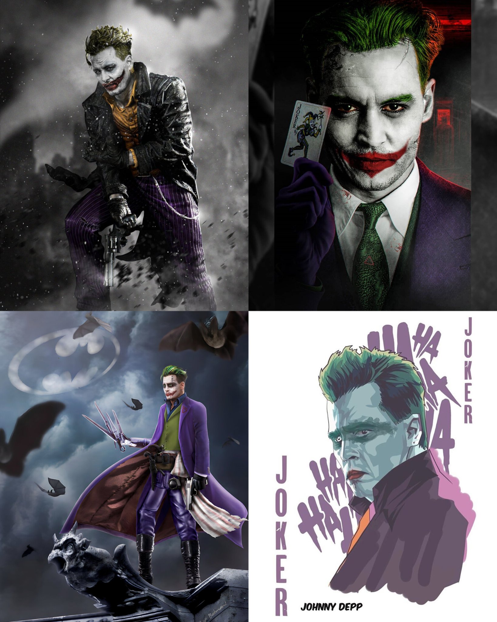 Johnny Depp Becomes The Joker In New Fan Art Screen Rant