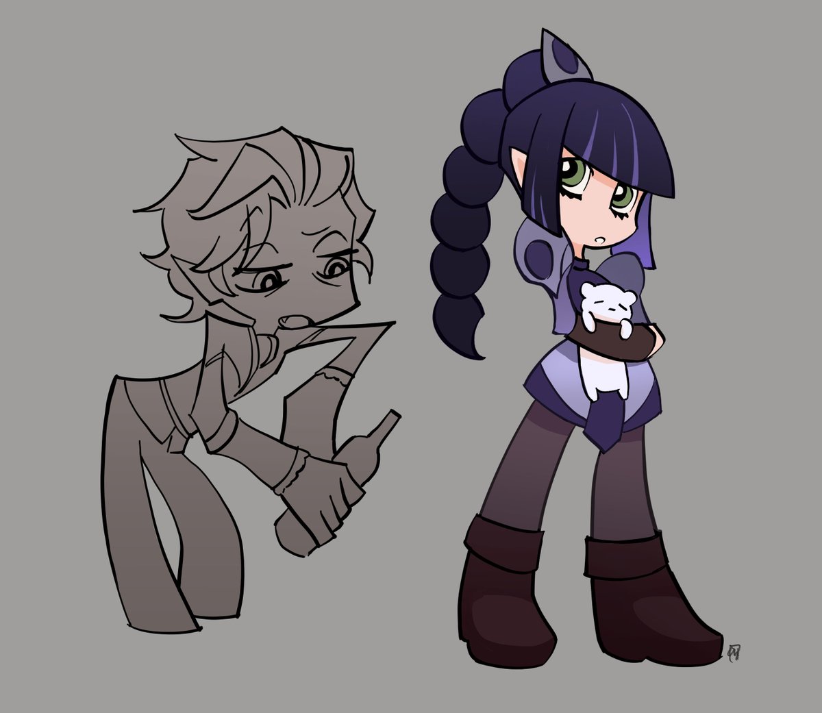 アナーキー・ストッキング 「forgot to post this cursed doodle ifykyk」|Chas 🇵🇭 @ busy ...