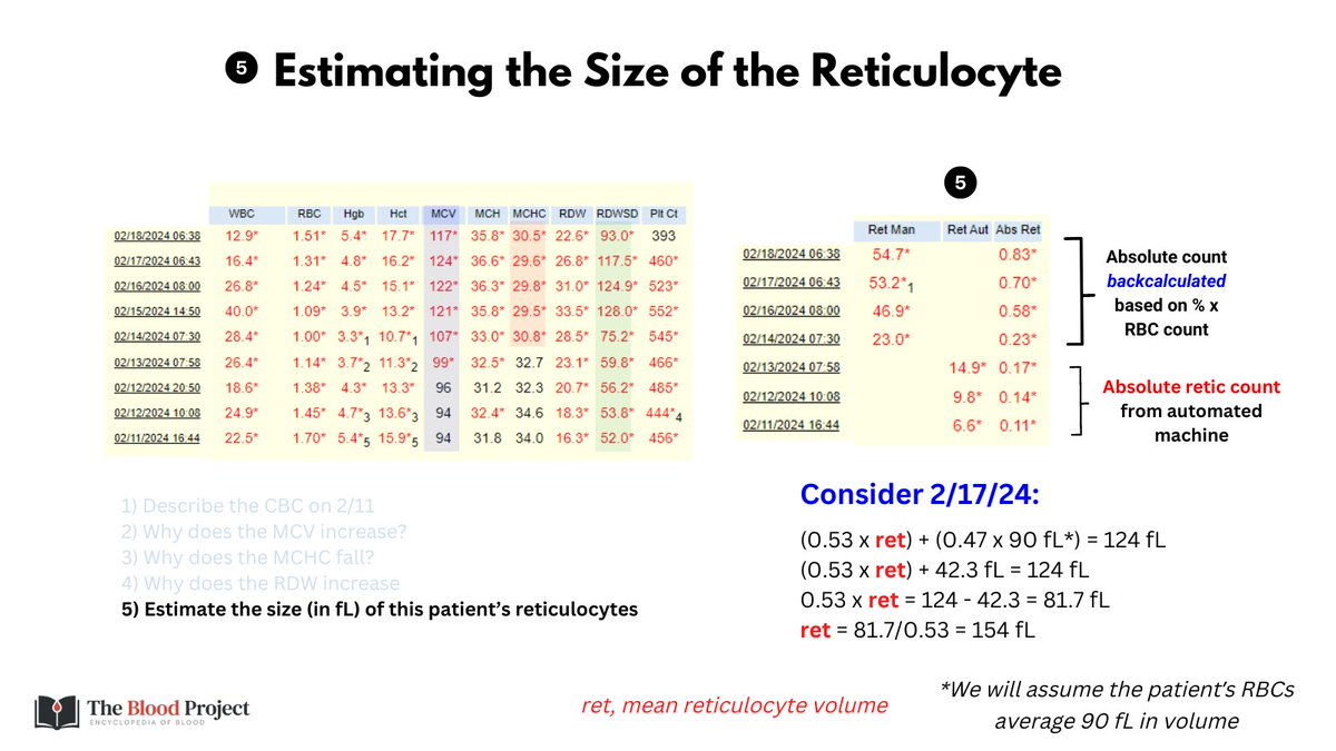 1/7 CASE Yesterday, I posted a time series of CBCs and reticulocyte ...