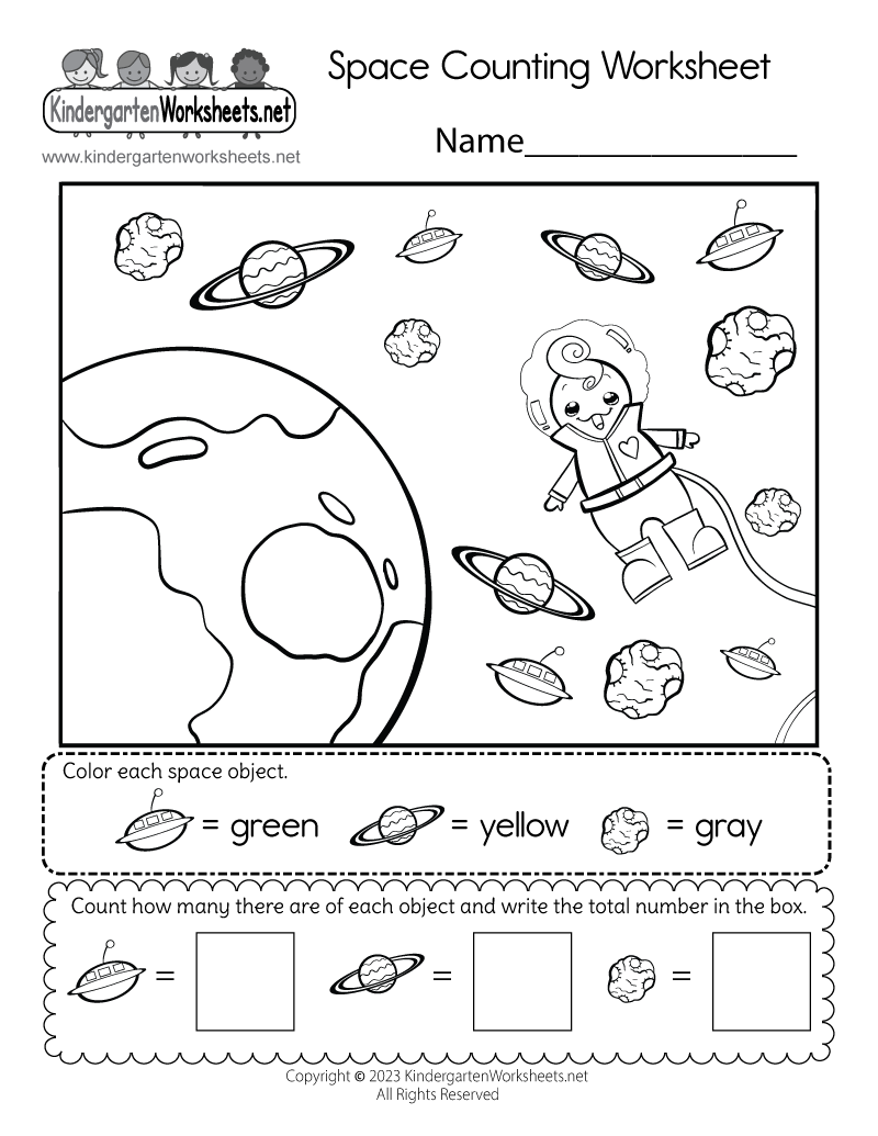 Preschool Solar System Worksheets