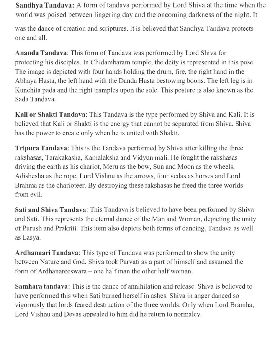 #Thread | 𝗦𝗮𝗽𝘁𝗮 𝗥𝘂𝗱𝗿𝗮 𝗧𝗮𝗻𝗱𝗮𝘃𝗮𝘀 𝗼𝗳 𝗟𝗼𝗿𝗱 𝗦𝗵𝗶𝘃𝗮 ! Tandava is the Celestial ...