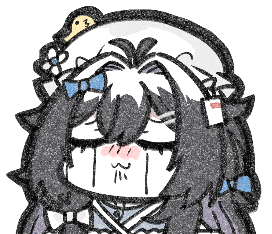 1girl :3 blush crying solo bow closed eyes illustration images