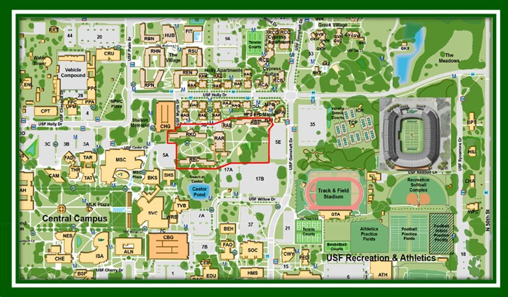 Usf Campus Map Basketball Parking USF Athletics