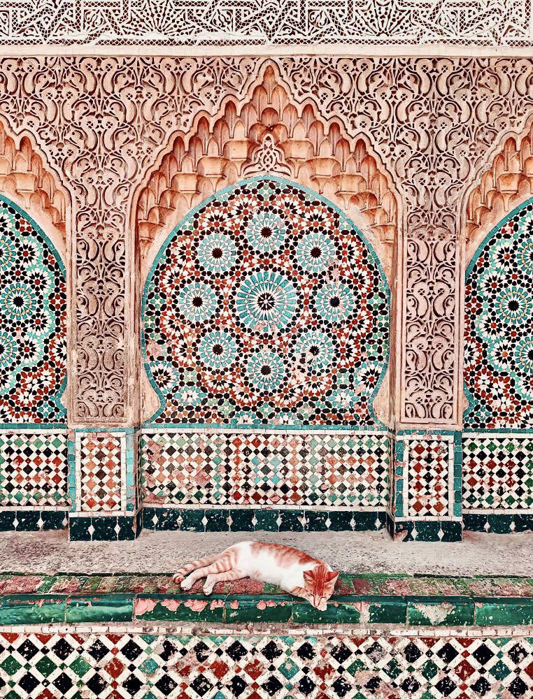 Zellij is a style of North African mosaic work, originating in the 10th ...