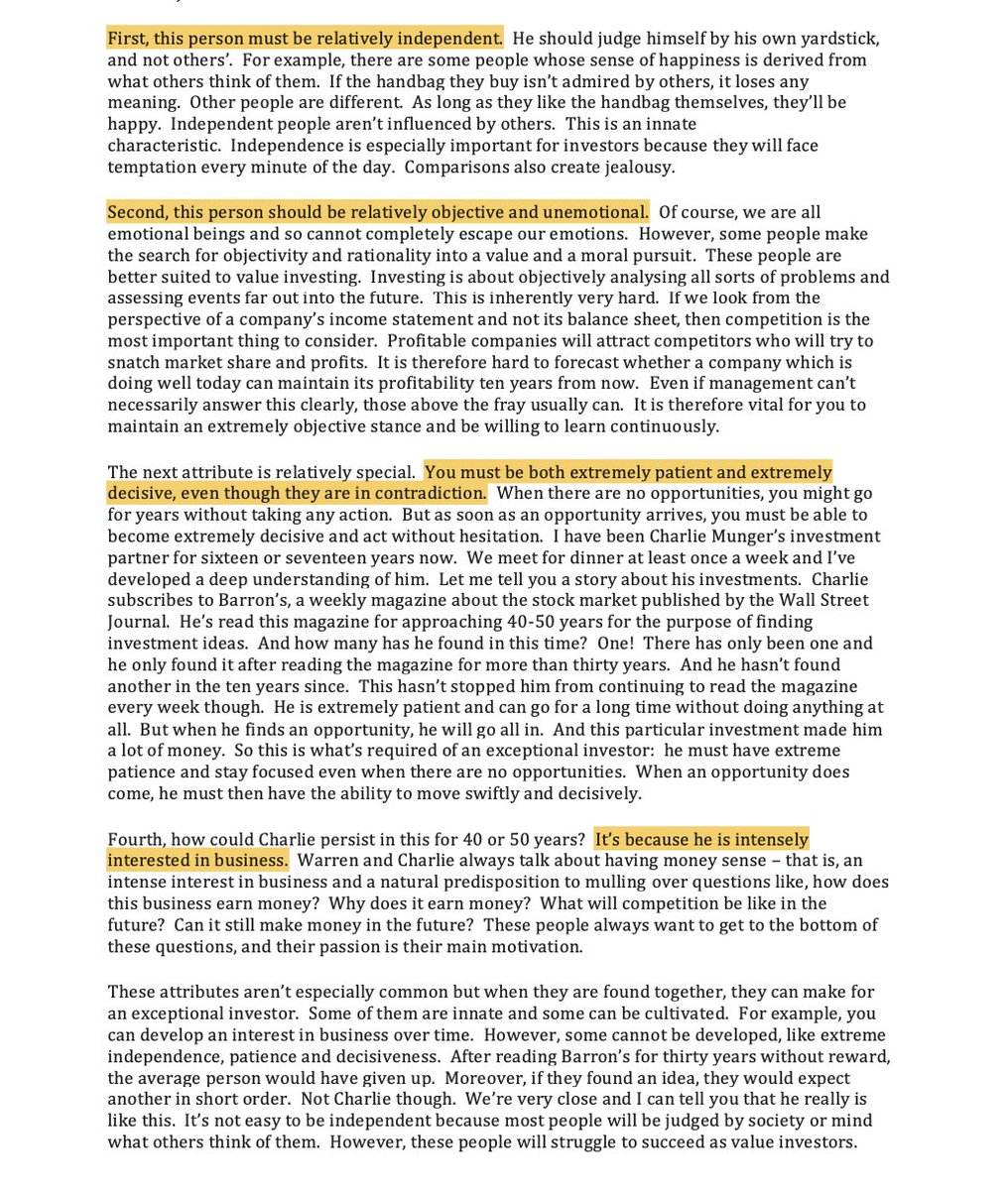 In 2019, Li Lu of Himalaya Capital gave a presentation to a group of ...