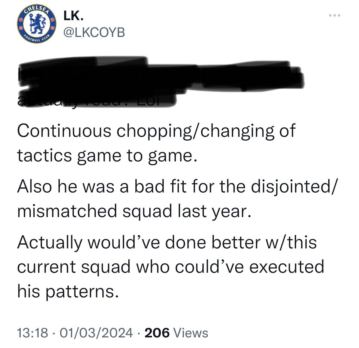 Coach/Squad mismatch is the MAIN cause of our recent struggles ...