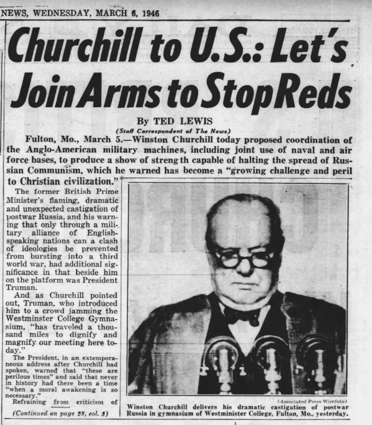 Iron Curtain Speech Churchill