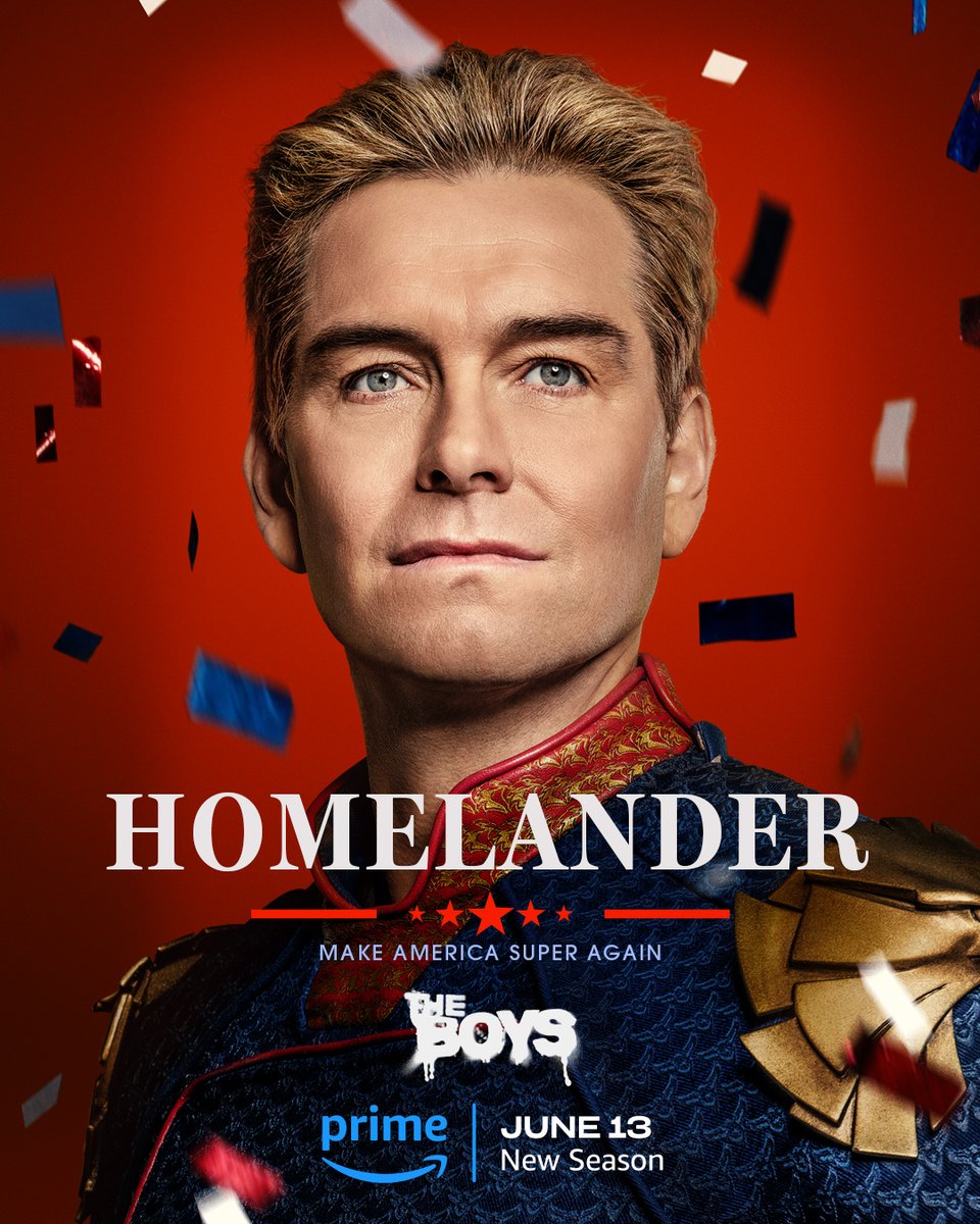 Homelander gets a new Super Tuesday poster for #TheBoys Season 4 ...
