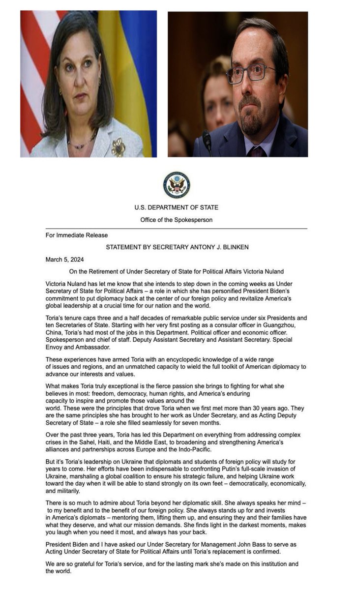 🧵Gems of Victoria Nuland Well today looks like the D Day for many as ...