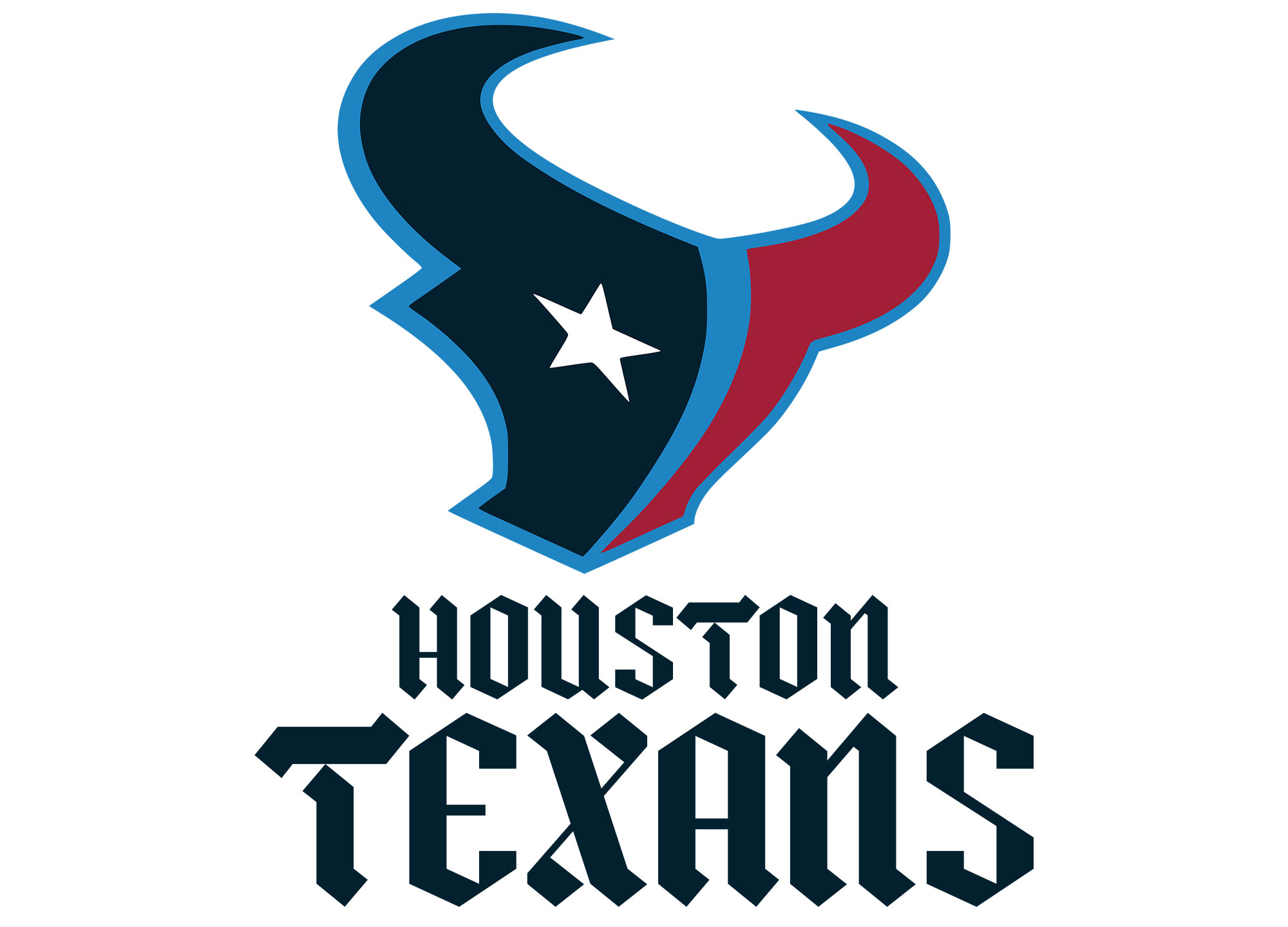 Texas Football Teams Logo Houston Texans Football Team Retro Logo