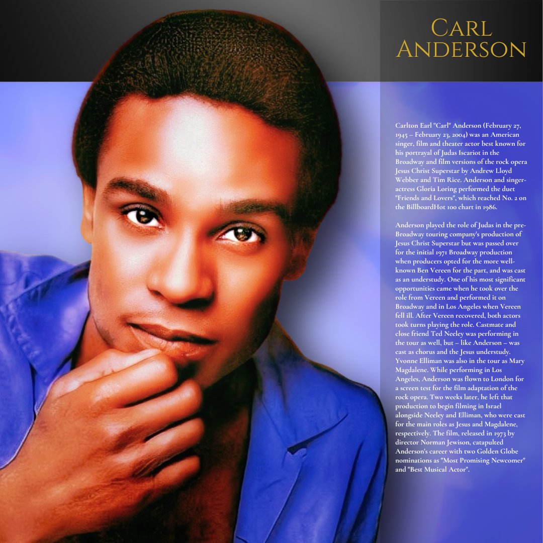 Carl Anderson Singer Carl Anderson A Full Song. Can You Believe It?